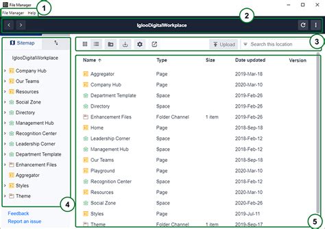 File Manager Layout Reference Igloo Help Center