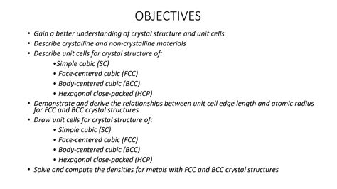 Solution Basic Crystal Structures Ppt Studypool