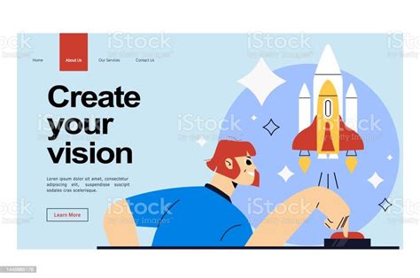 웹 페이지 Ui 배너 프리젠 테이션 소셜 미디어에 대한 비즈니스 시작 개념 새로운 비즈니스 시작 프로세스 아이디어 프로젝트 계획 및 실현 전략 젊은 회사가 우주로 로켓을