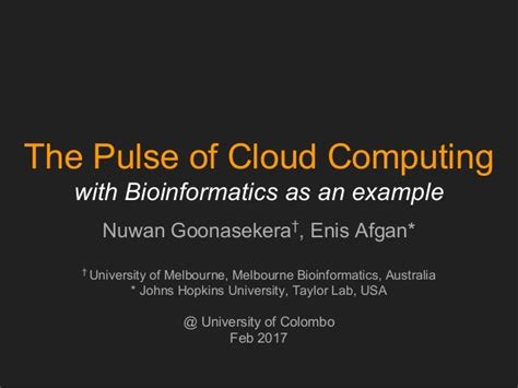the pulse of cloud computing with bioinformatics as an example