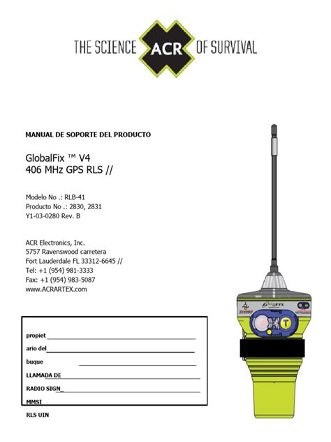 Epirb Acr Rlb 41 Pdf Sistema De Posicionamiento Global Diodo Emisor De Luz