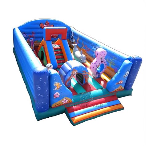 Sea World Bouncy Castle Adventure Park Inflatable Playground Obstacle