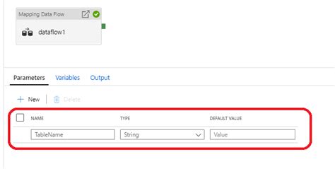 unable to specify parameters to parameterized source data set in adf