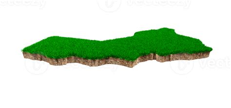 Oman Map Soil Land Geology Cross Section With Green Grass And Rock Ground Texture D
