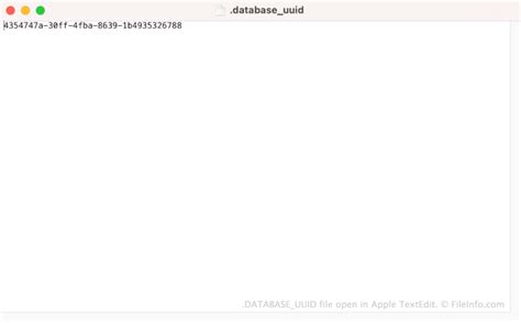 database uuid file what is it and how do i open it