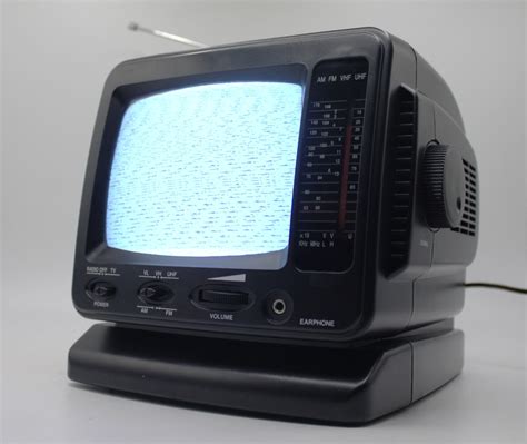 Vintage 5 Bandw Tv Mini Portable Tube Television Set Am Fm Etsy