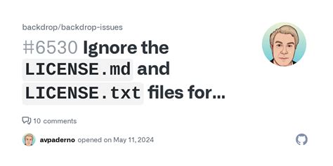 Cspell Ignore The Licensemdlicensetxt Files · Issue 6530 · Backdropbackdrop Issues · Github