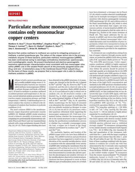 Pdf Particulate Methane Monooxygenase Contains Only Mononuclear