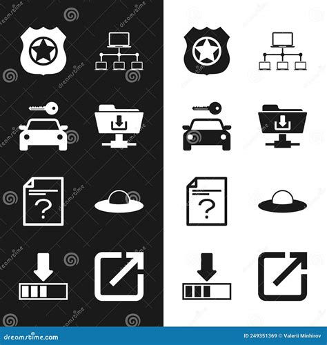 Set Ftp Folder Download Car Rental Police Badge Computer Network Unknown Document And Ufo