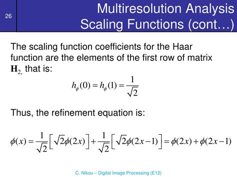 Ppt Wavelets And Multiresolution Processing Multiresolution Analysis