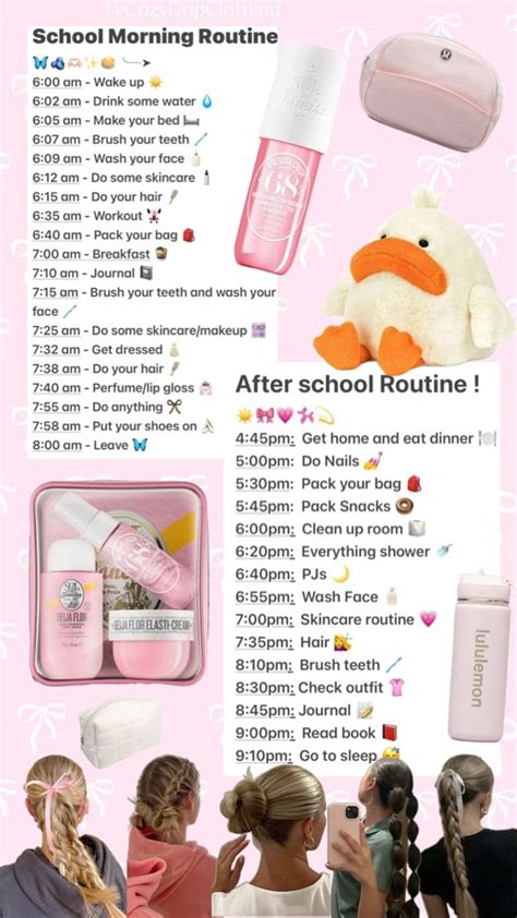 School Routine School Day Routine Aesthetic Aestgetic Daily Routine