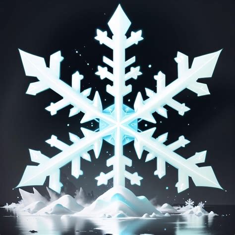 Premium Ai Image Snowflake Icon