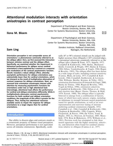 Pdf Attentional Modulation Interacts With Orientation Anisotropies In