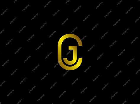 Cj 로고 디자인 프리미엄 벡터