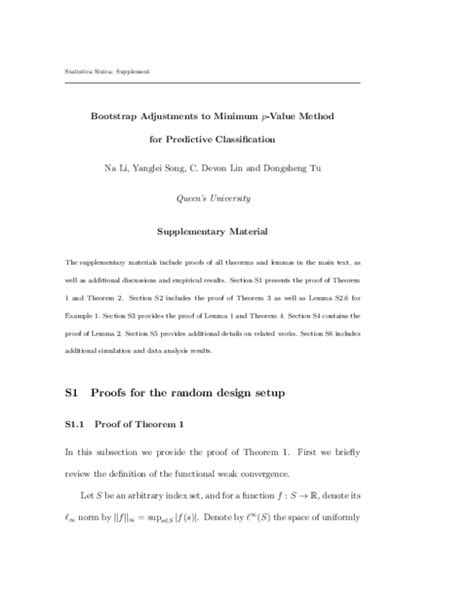pdf bootstrap adjustment to minimum p value method for predictive