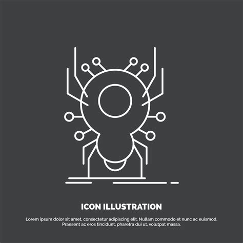 Bug Insect Spider Virus App Icon Line Vector Symbol For Ui And Ux