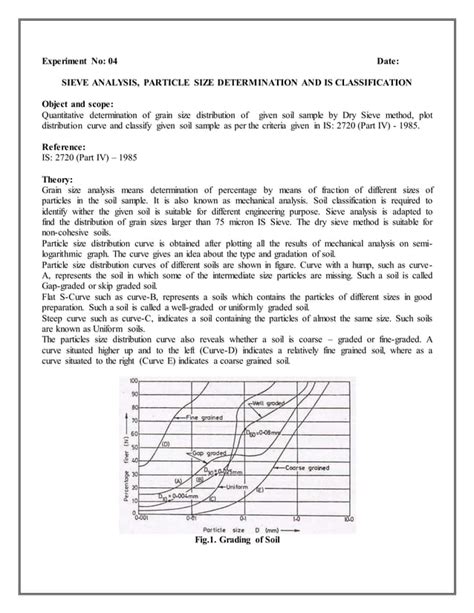 Ex 4 Sieve Analysis And Soil Classification Docx
