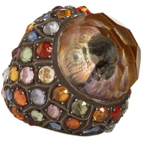 Sevan Bicakci Parrot Carved Citrine Ring Sevan Bicakci Fancy Jewelry Bird Jewelry