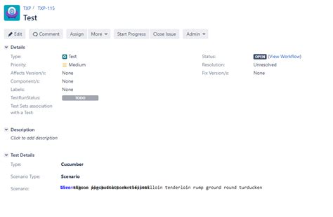 Xray 8006 Cucumber Scenario Overlapping Text Resulting From A