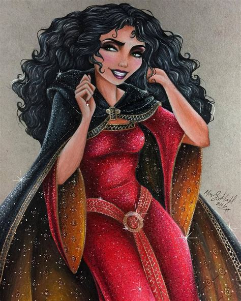 Mother Gothel And Rapunzel Art