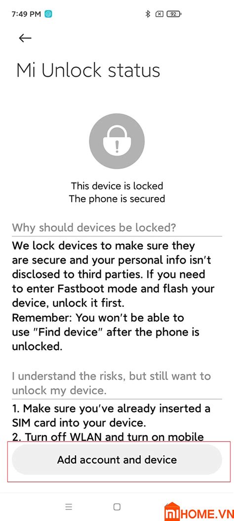 Hướng dẫn Unlock bootloader Xiaomi Update 2021 Xiaomi Việt Nam Phân phối chính hãng điện