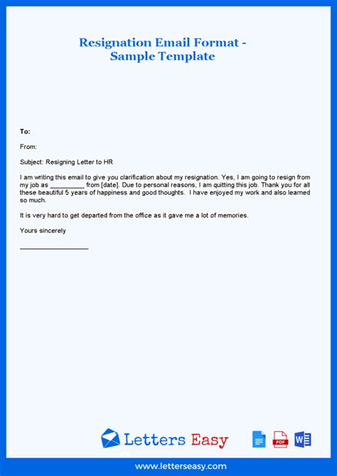 10 Resignation Letter Format Examples Wording Ideas Letters Easy