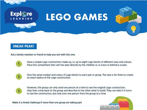 Free Lego Problem Solving Activites Teaching Resources