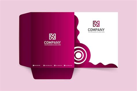 Premium Vector Presentation Folder Design With Creative Shape