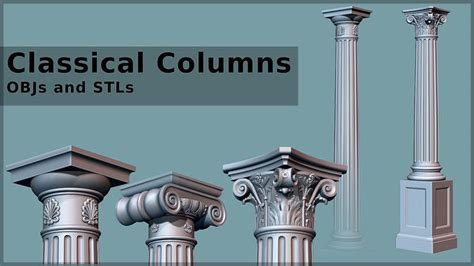 Classical Columns 3d Model Cgtrader