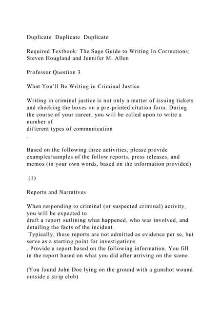 Duplicate Duplicate Duplicaterequired Textbook The Sage Guidedocx