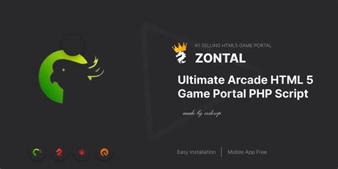 Zontal Arcade HTML 5 Game Portal PHP Script Bliter GPL