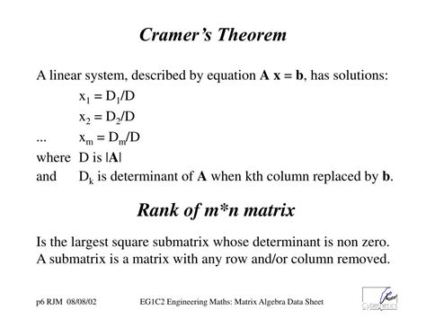 Ppt Eg1c2 Matrix Algebra Information Sheet Powerpoint Presentation Id3362747 Ppt Eg1c2 Matrix Algebra Information Sheet Powerpoint Presentation Id3362747