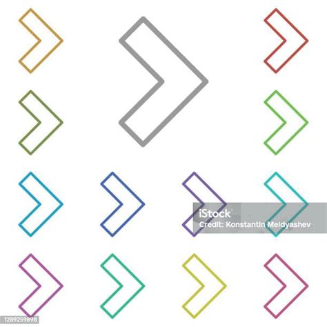 화살표 아이콘입니다 간단한 얇은 선 흰색 배경에 Ui 및 Ux 웹 사이트 또는 모바일 응용 프로그램에 대해 설정 화살표 아이콘의 윤곽 벡터 요소 날씬한에 대한 스톡 벡터