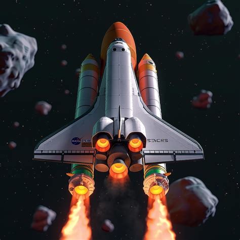 A Space Shuttle With The Word Nasa On The Side Premium Ai Generated Image