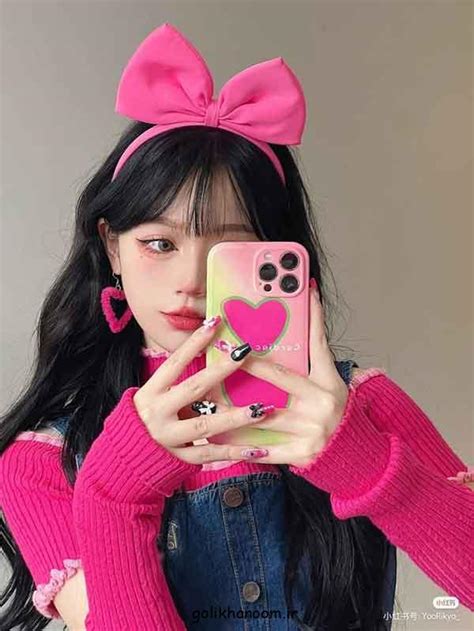 عکس پروفایل دخترونه کیوت 2024؛ پینک صورتی بسیار بانمک بدون چهره و متن گلی خانوم
