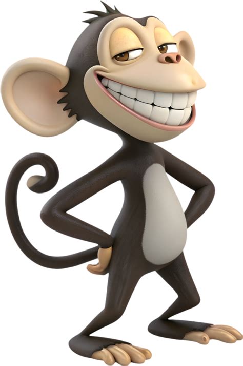 Playful Monkey Animation For Vibrant Clipart Designs 58058526 Png