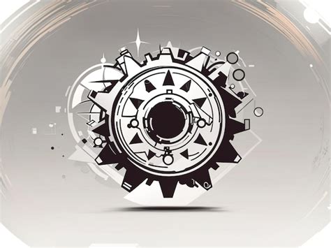 Premium Ai Image Settings Gear Icon Abstract Geometric Design Lines Triangles Particles Modern