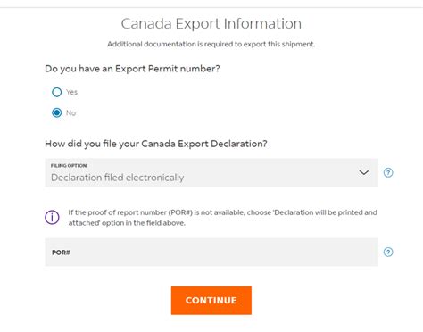 Export Declaration Requirements Fedex Canada