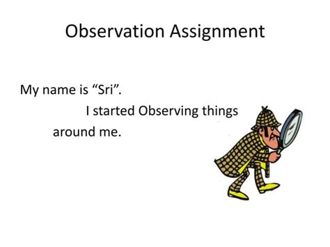 Sris Observation Ppt