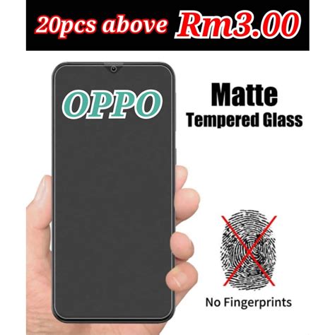 Oppo Tempered Glass Matte Anti Fingerprint Oppo A60 A79 A3x A18 A17k