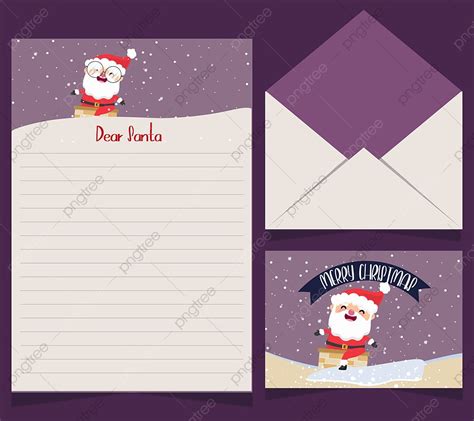 산타의 편지 봉투 템플릿