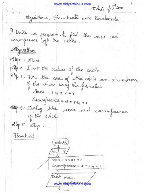 algorithm flowchart and pseudocode examples pdf