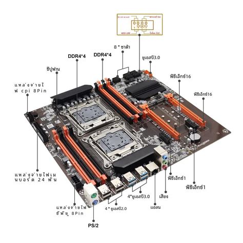 เมนบอร์ด X99 Dual Cpu M 2 Lga 2011 Usb3 0 E Atx V3 Sata3 8 Dimm Ddr4