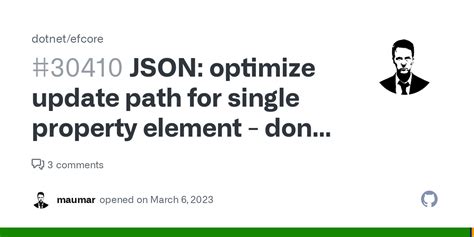 json optimize update path for single property element don t wrap the