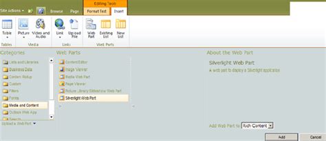 How To Add Silverlight Web Part In Sharepoint 2010
