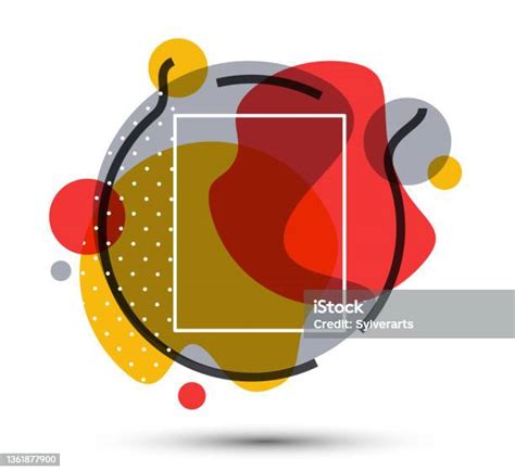 둥근 모양 다채로운 잉크 페인트 유체 벡터 일러스트는 웹 배너 추상적 인 배경 예술 스타일에 대한 흰색 현대적인 스타일의 디자인