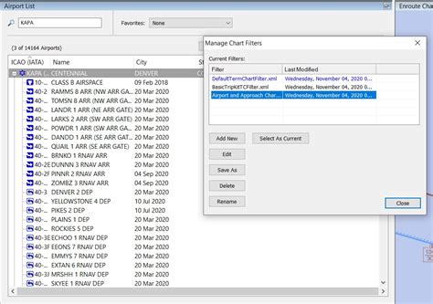 The Show Hide Chart Types Filter In Jeppview Elink Or Echarts For