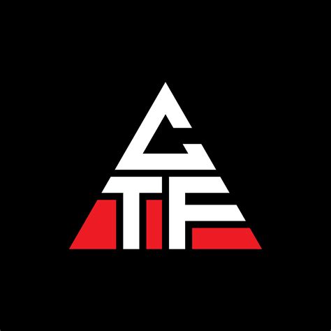 CTF Triangle Letter Logo Design With Triangle Shape CTF Triangle Logo