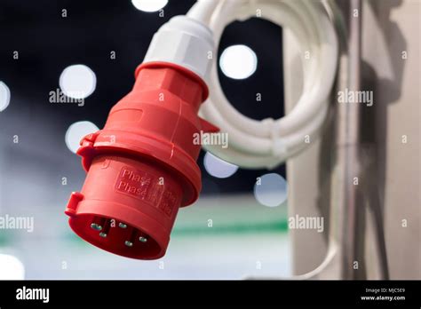 Red Industrial Power Plug High Voltage Stock Photo Alamy
