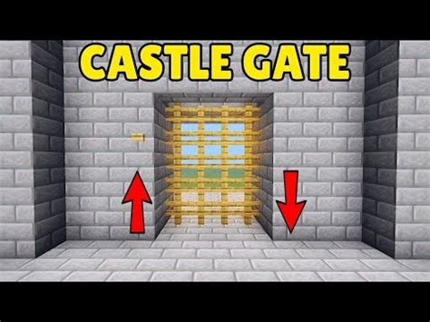 Minecraft How To Build A Working Super Easy Castle Gate In Bedrock YouTube Castle Gate